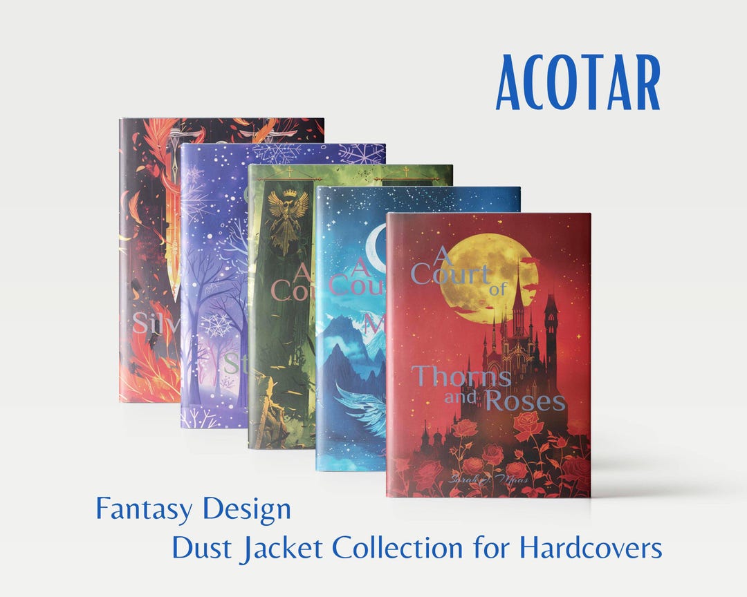 Hardcover ACOTAR Dust Jacket Set, Digital Download, Printable, Fantasy ...