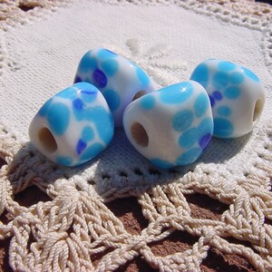 Azure Cerulean Spots Vintage Japanese Glass Beads - Etsy