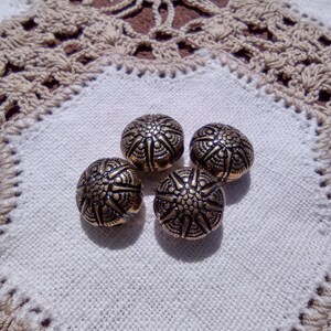 Jet Black Gold Seashell Pattern Intricate Golden Ebony Vintage Lucite ...