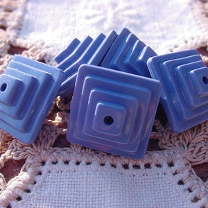 Periwinkle Pyramid Stacked Vintage Lucite Beads - Etsy