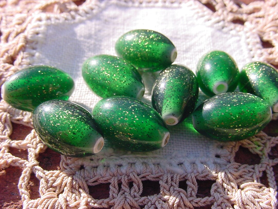 Deepest Emerald Green Juniper Green Sparkle White Core Glitter Vintage ...