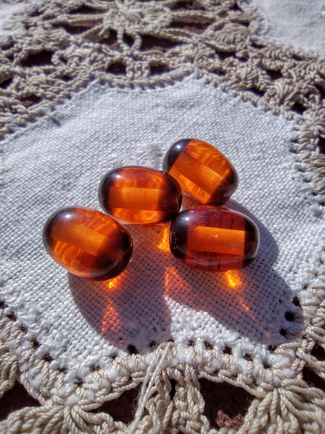 Tortoiseshell Ebony Tipped Olive Beads Vintage Lucite Beads - Etsy