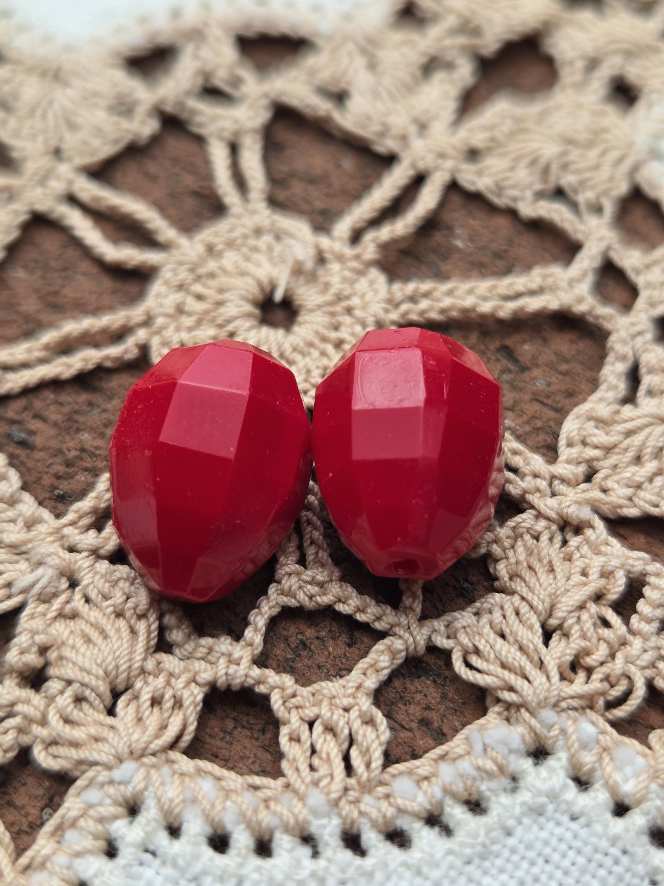 Deepest Crimson Red Blood Red Art Deco Era Plump Drops Vintage West ...