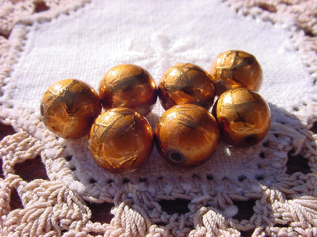 Metallic Copper Gold Bronzed Golden Matte Metallic Drizzles Vintage ...