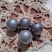 Textured Tungsten Dark Platinum Spheres Vintage Lucite Beads - Etsy