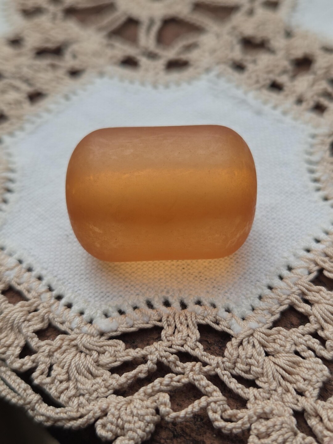 Glowing Topaz Golden Glow Warmest Amber Glow XLG Barrel Vintage Lucite ...