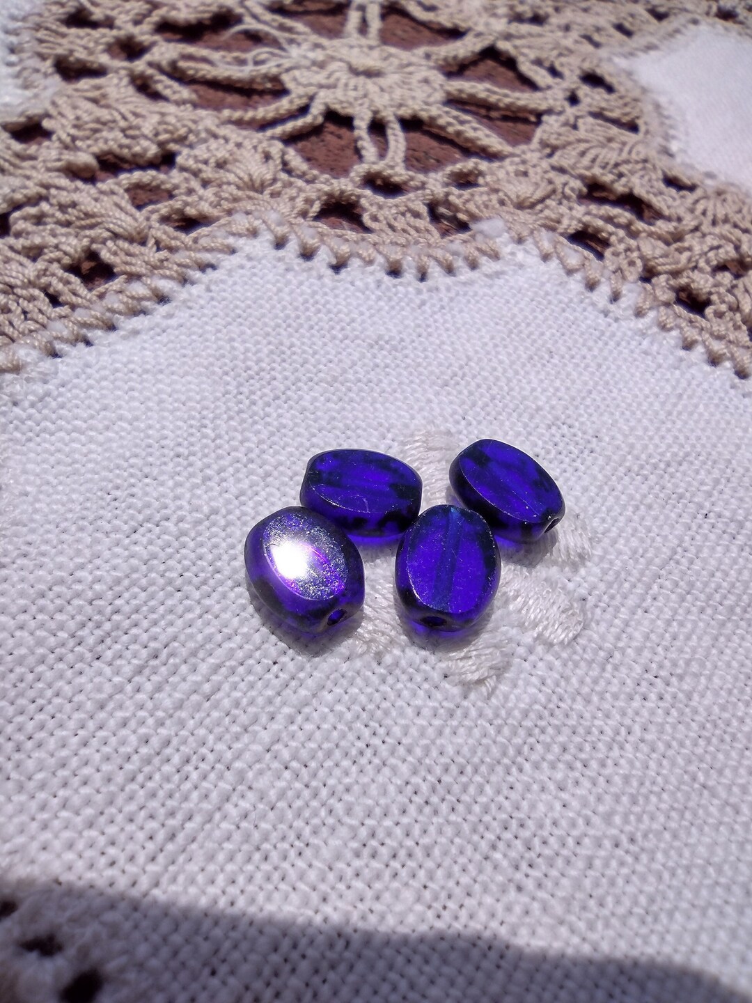 Lush Cobalt Blue Table Cut Vintage Czech Glass Beads - Etsy