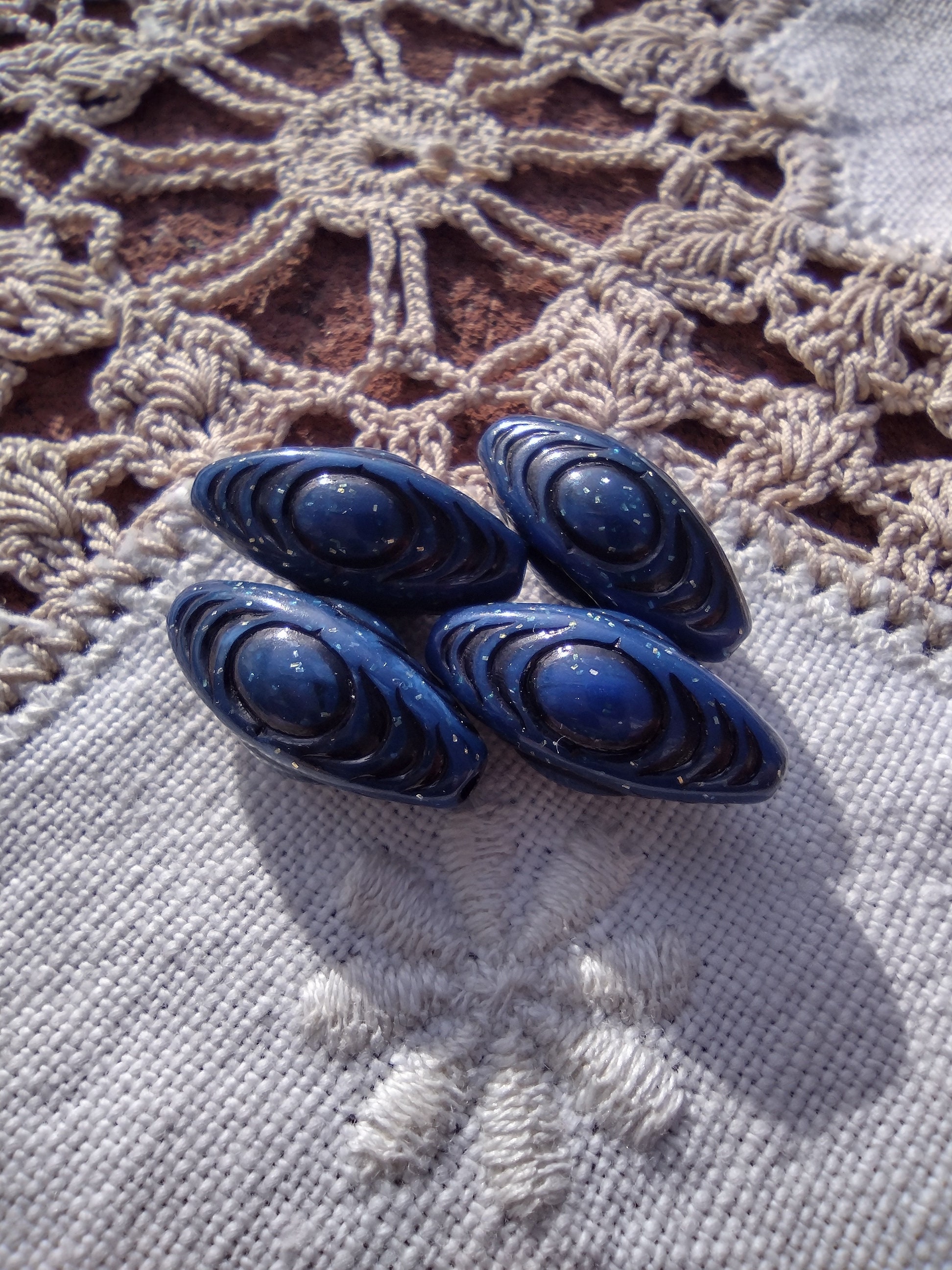 Midnight Blue Indigo Blue Starry Sky Glitter Geometric Industrial ...