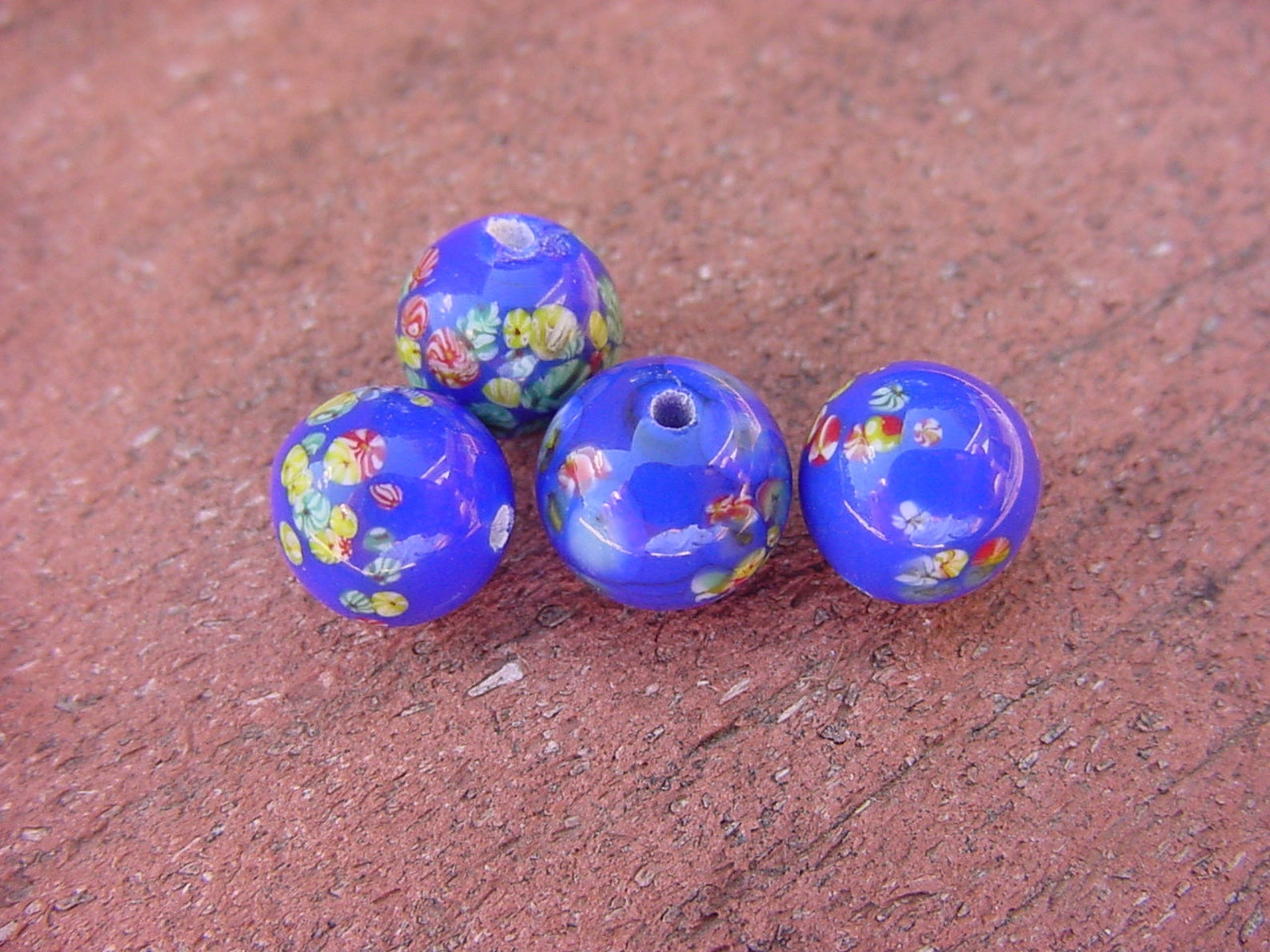 Deep Royal Blue Millefiori Vintage Japanese Glass Beads - Etsy