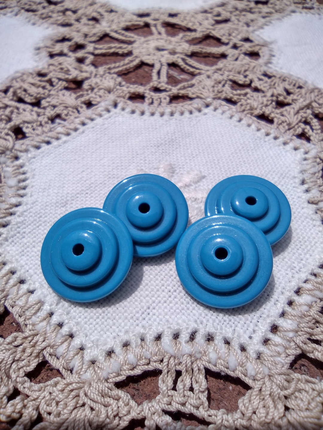 Azure Blue Cerulean Blue Rich Turquoise Blue Sassy Saucers Vintage ...