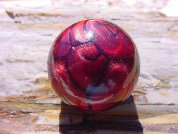 Cherry Red Satin Moonglow Ginormous Vintage Lucite Focal Bead | Etsy