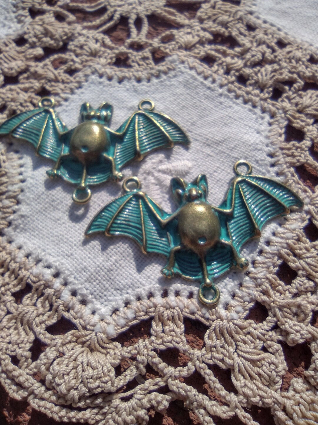 Weathered Copper Look Brass Batty Bats FUN Vintage Inspired Jewelry ...