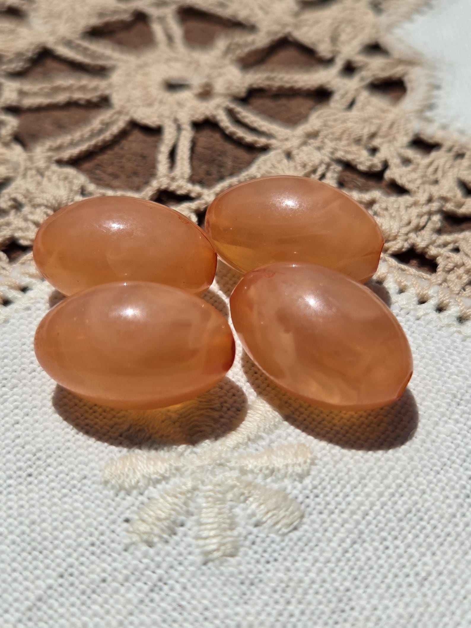 Mango Amber Opal Swirl Eggs Fun and Unique Vintage Lucite Beads - Etsy