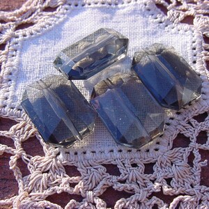 Smoky Fog Grey Topaz Facetted Vintage Lucite Beads - Etsy