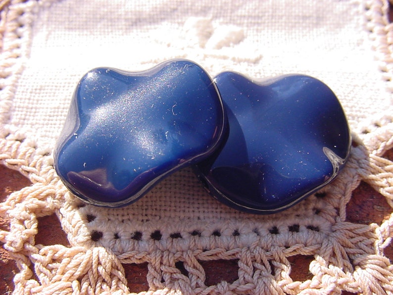 Navy Blue Potato Chips Vintage Lucite Beads - Etsy