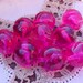 Neon Pink Punch Glowing Swirls Vintage Lucite Beads - Etsy