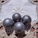 Textured Tungsten Dark Platinum Spheres Vintage Lucite Beads - Etsy
