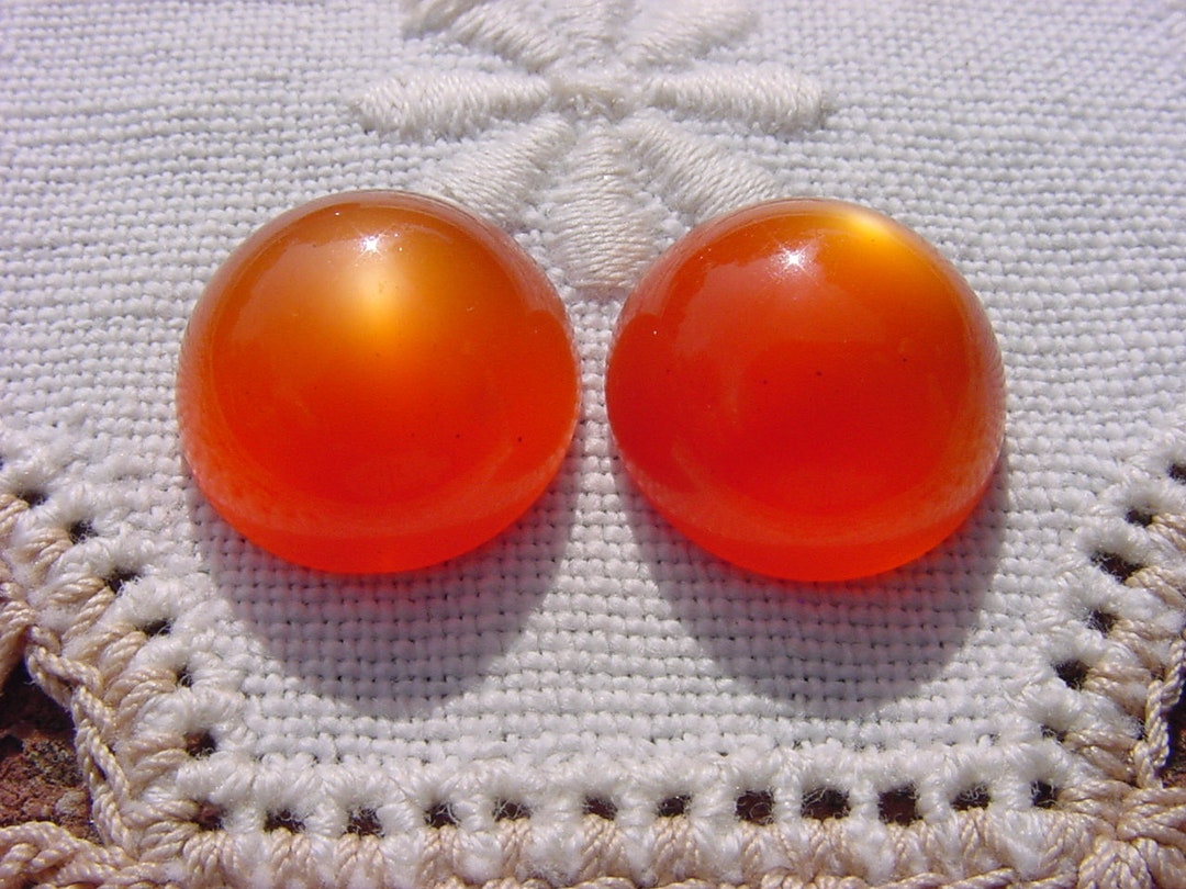 Neon Orange Bold Tangelo Orange Moonglow Cabs Vintage Lucite Moonglow ...