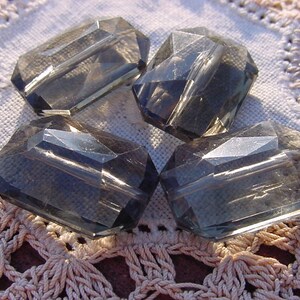 Smoky Fog Grey Topaz Facetted Vintage Lucite Beads - Etsy