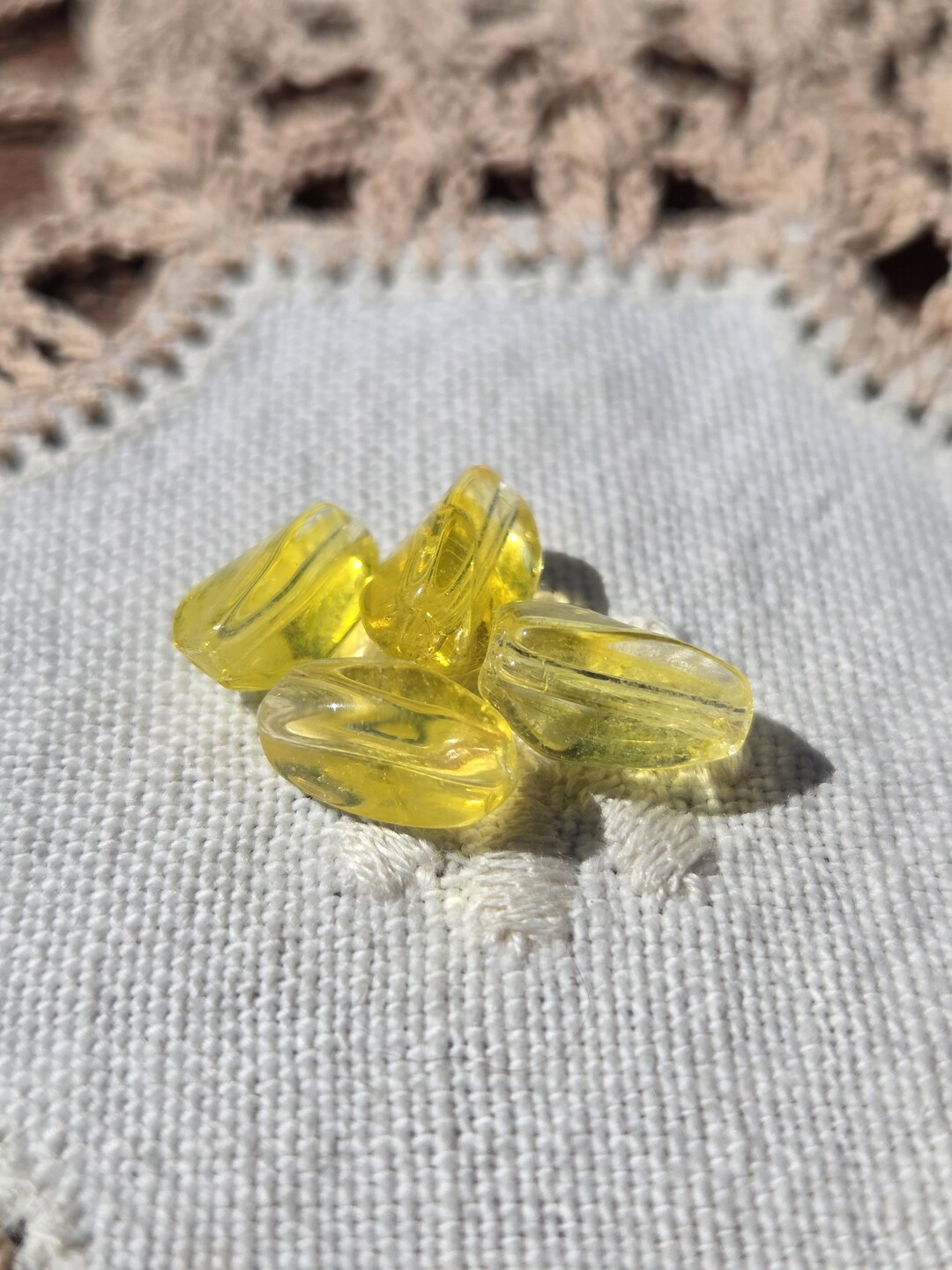 Citrine Yellow Organic Look Translucent Opalescent Yellow Unique ...