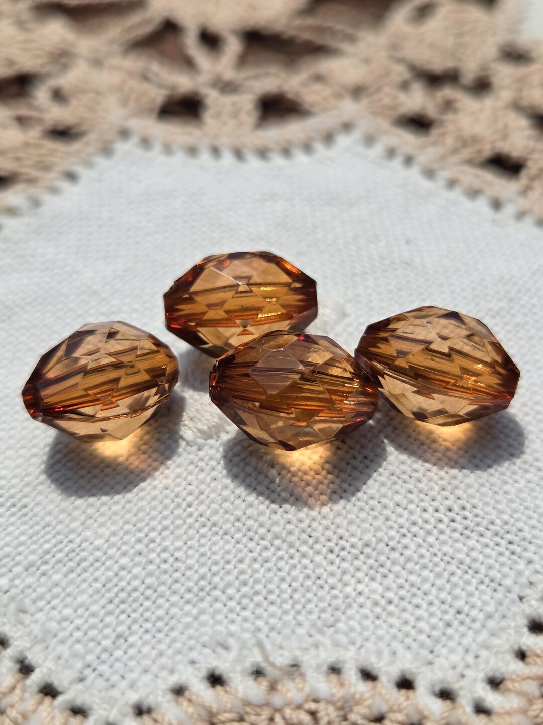 Warmest Topaz Umber Glowing Brown Multi Faceted Look Tapered Vintage ...