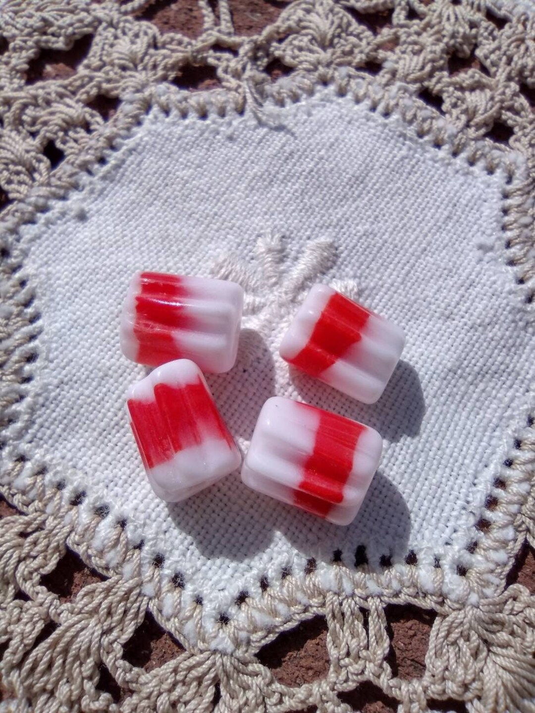 Candy Taffy Red White Tart Cherry Red and White Candy Like Vintage ...