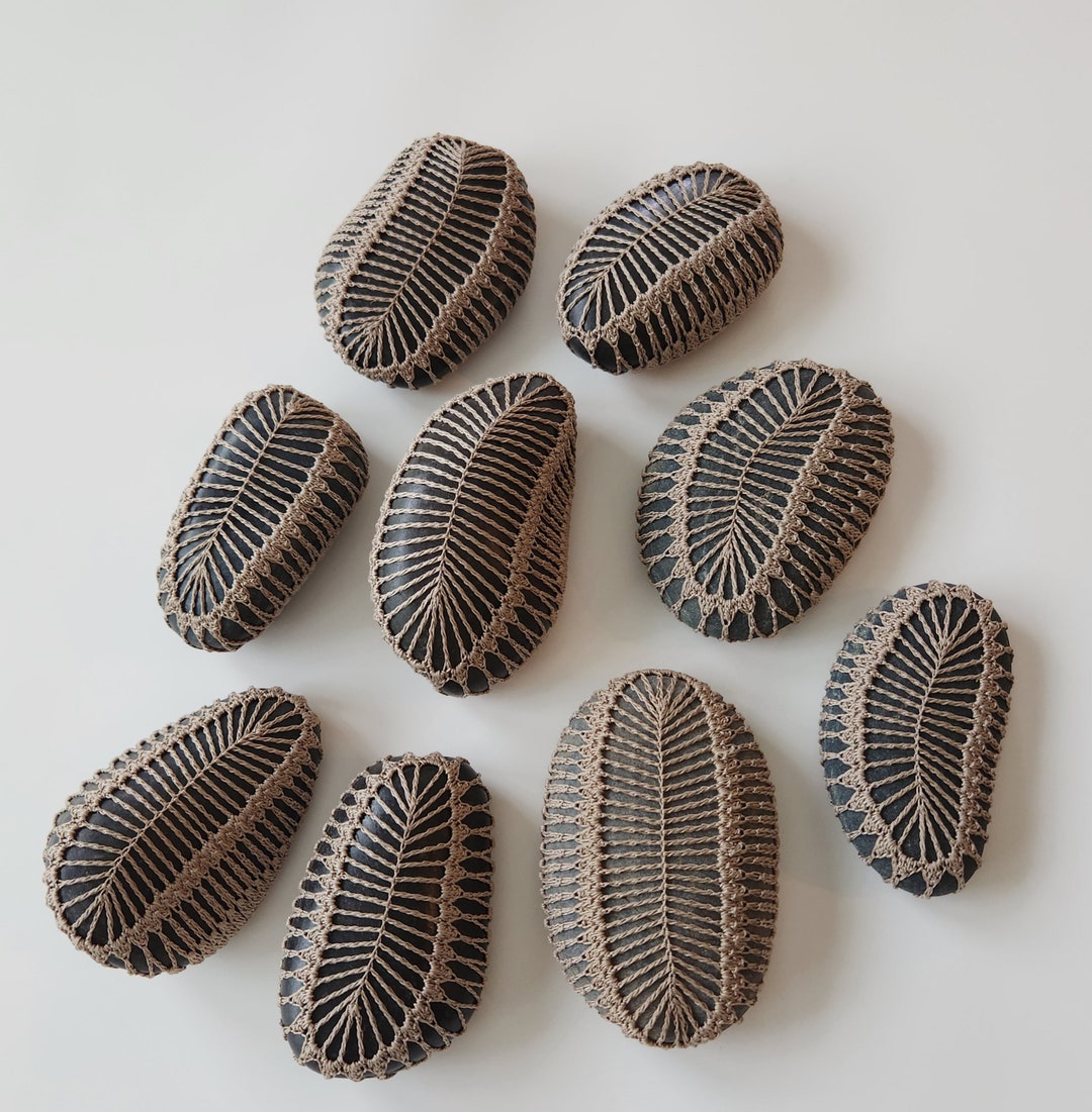 Crochet Lace Stone Decor: Handmade Original Design - Etsy