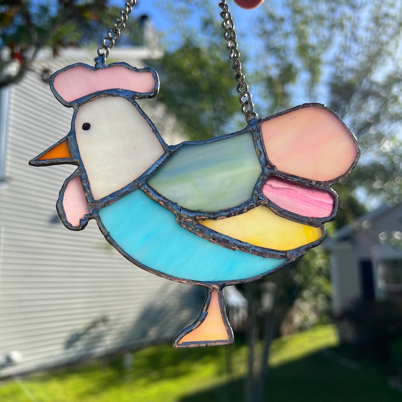 Stained Glass Chickens - Etsy