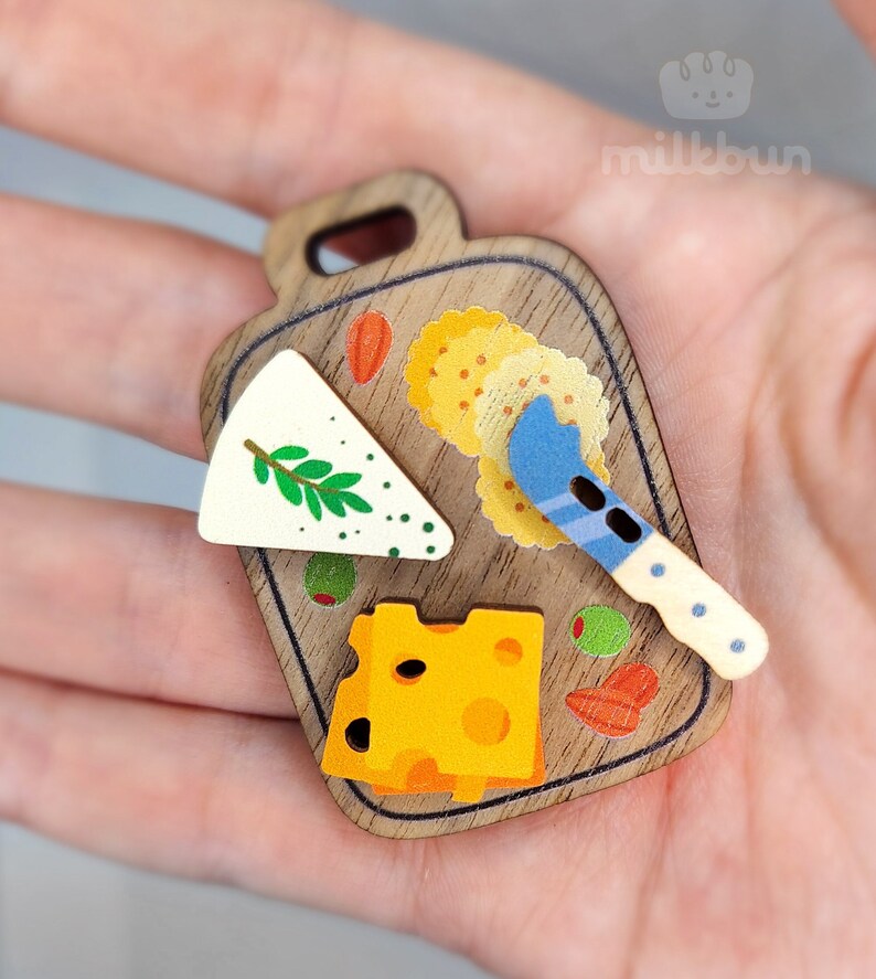 Cheese Wooden Charcuterie Board Magnet - Etsy