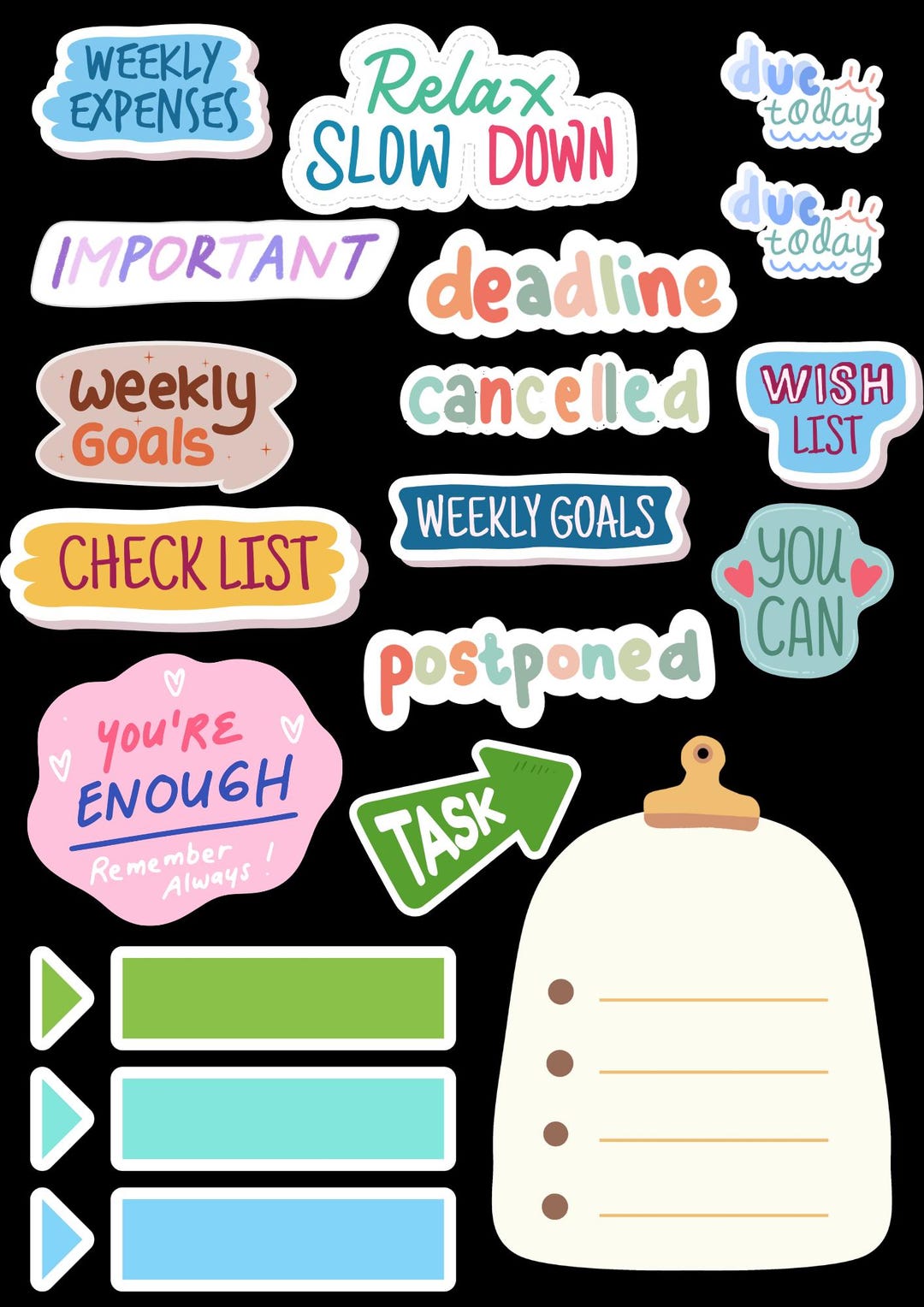 Planner Sticker Sheet - Etsy