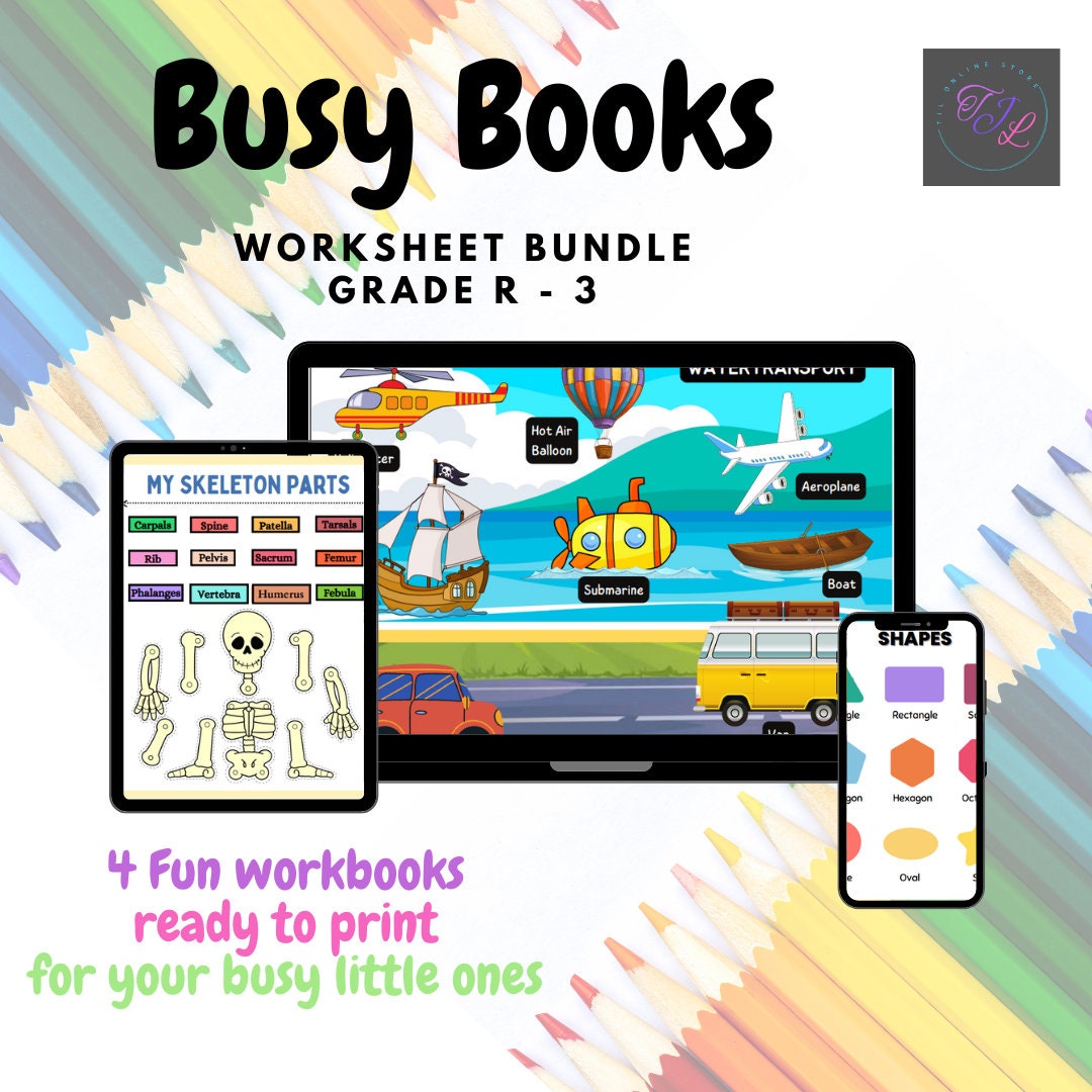 Printable Kids Busy Books - PDF Downloads for Ages 3 to 8 Years - Etsy