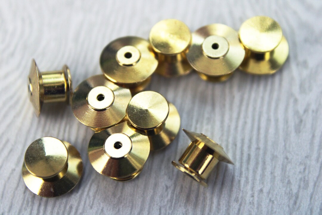 Gold Metal Locking Pin Backings for Enamel Pins - Etsy