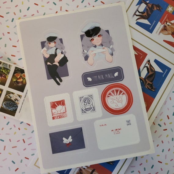 Original Postal Girl Sticker Sheet - Etsy