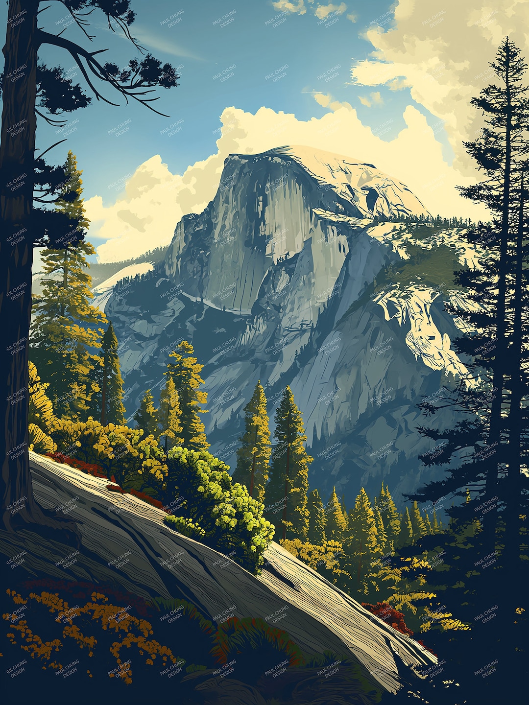 Yosemite National Park-graphic Poster - Etsy