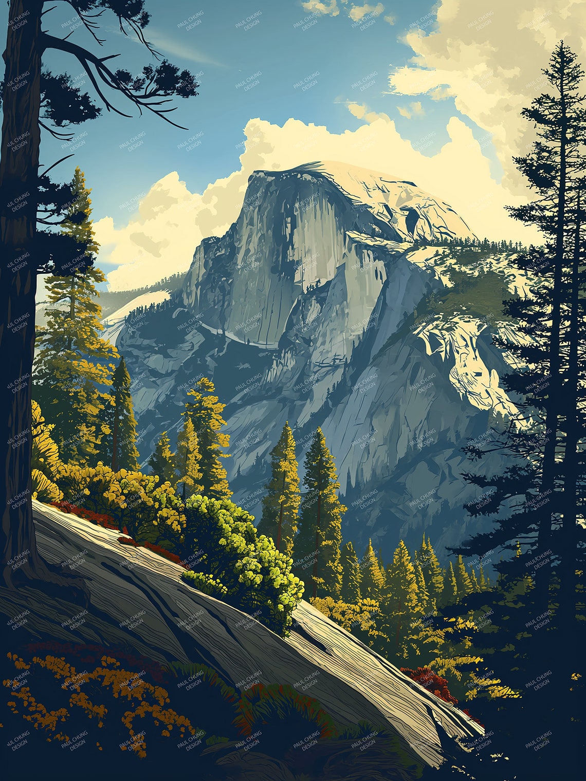 Yosemite National Park-graphic Poster - Etsy
