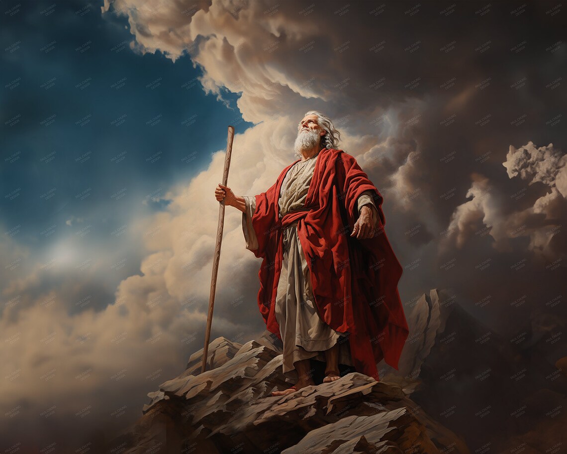 Moses on the Mt Sinai - Etsy