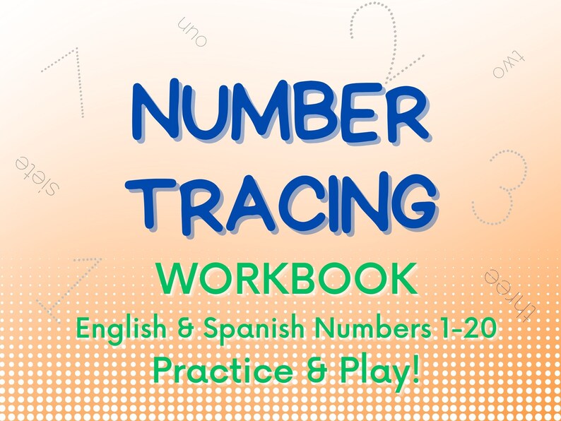 Tracing Numbers 1-20 in English & Spanish.printouts for Home, School ...