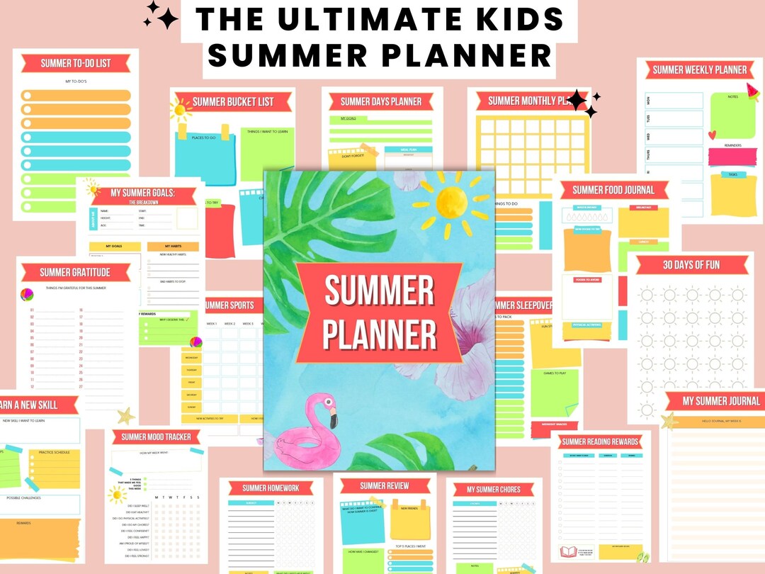 Ultimate Summer Planner for Kids - Digital Download for Digital ...