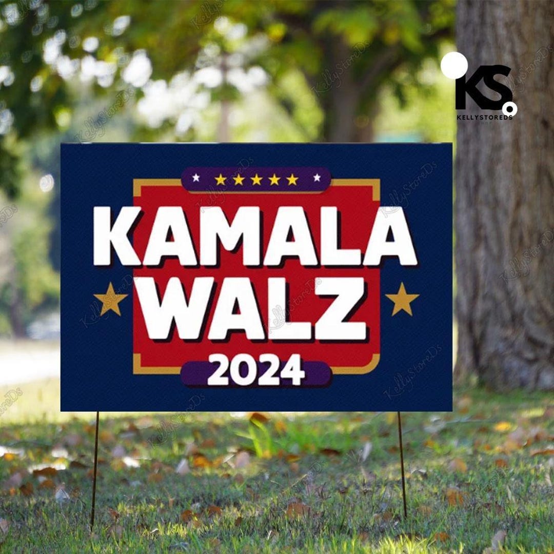 Harris Walz Sign, Kamala Harris Yard Sign, Harris for President Sign ...