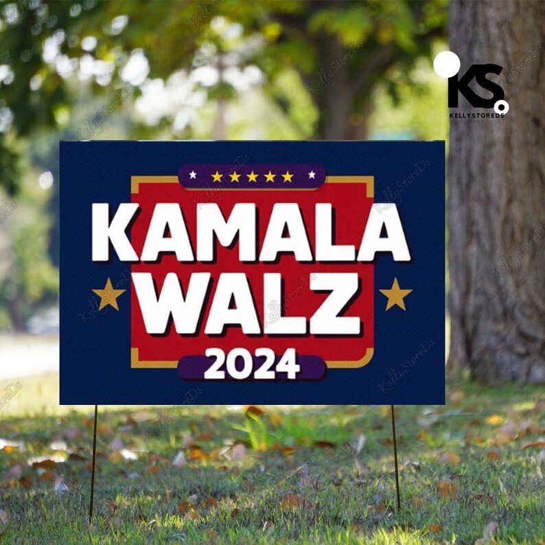 Harris Walz Sign, Kamala Harris Yard Sign, Harris for President Sign ...