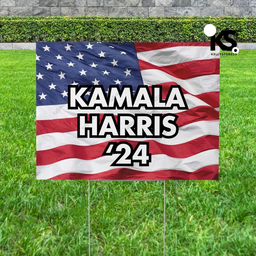 Kamala Harris Yard Sign, Harris Walz Yard Sign, Cat for Madam President ...