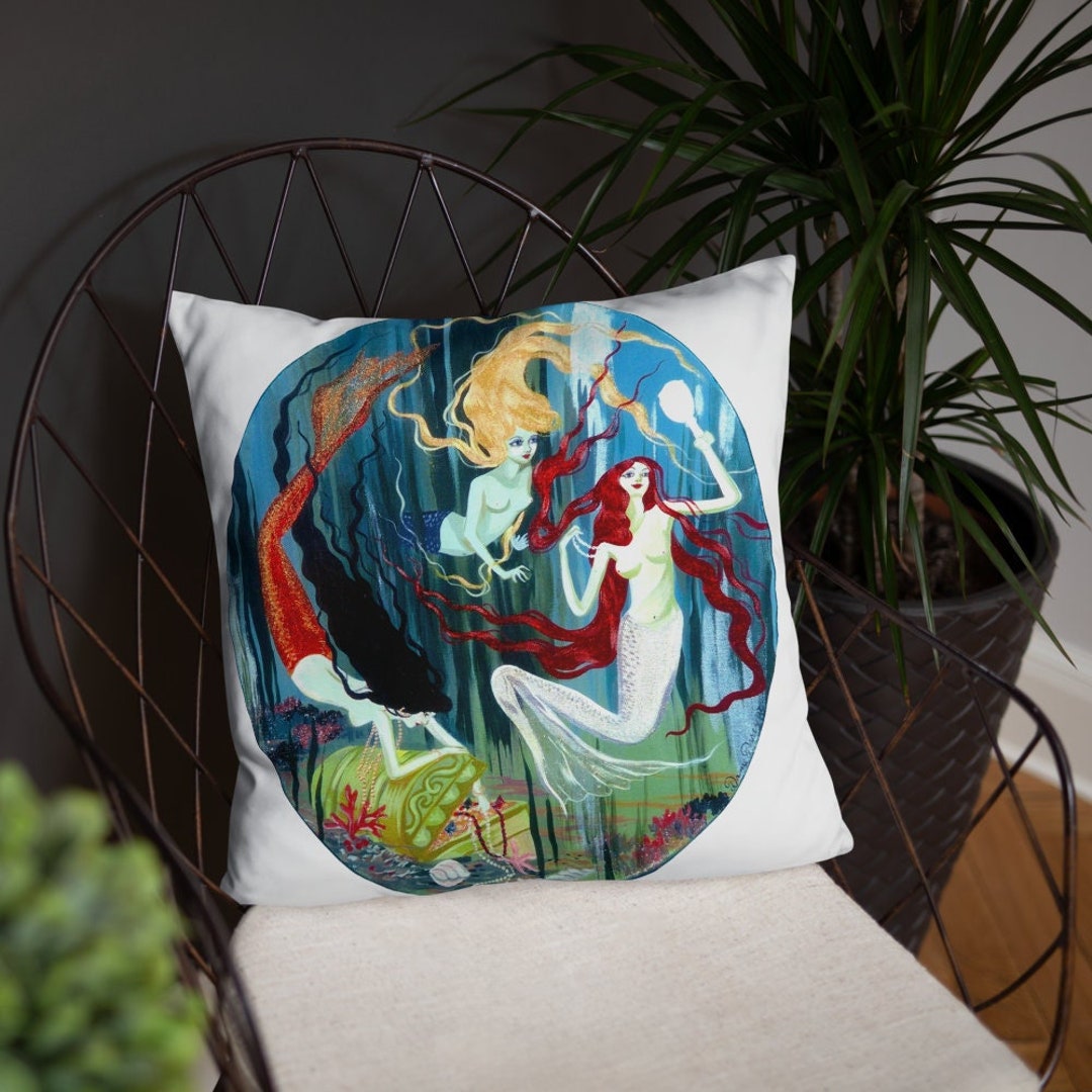 Dame Darcy Mermaid Queen Pillow - Etsy