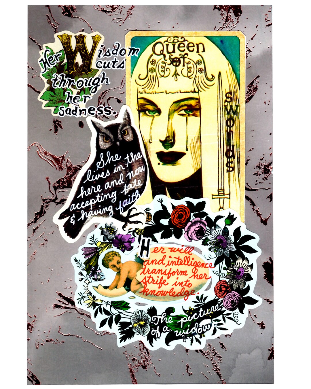 Dame Darcy Art Print: Queen of Swords Tarot, Signed & Framed - Etsy
