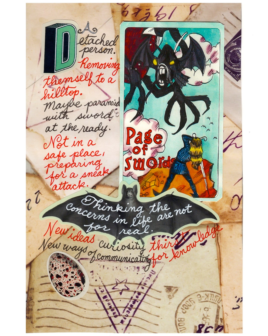 Dame Darcy 'page of Swords' Art Print - Signed & Framed - Etsy