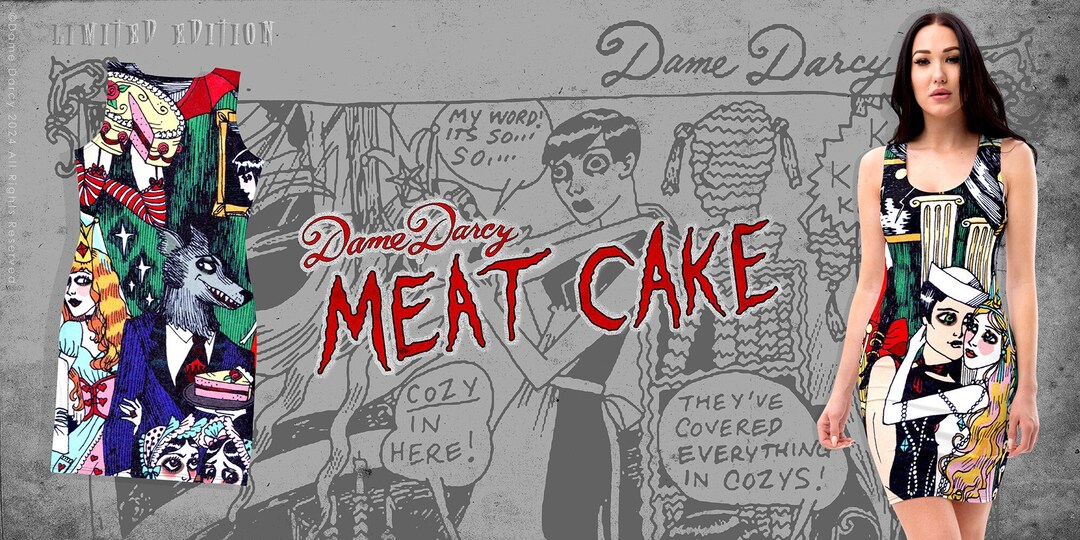 Limited Edition Dame Darcy MEAT CAKE Comix Party Dress - Etsy