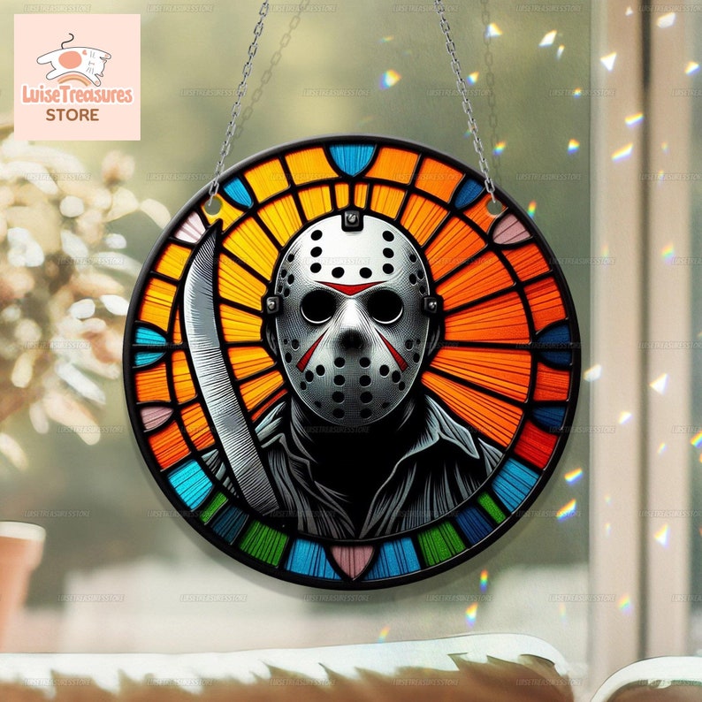 Jason Voorhees Acrylic Window Decor, Horror Movie Home Decor, Acrylic ...