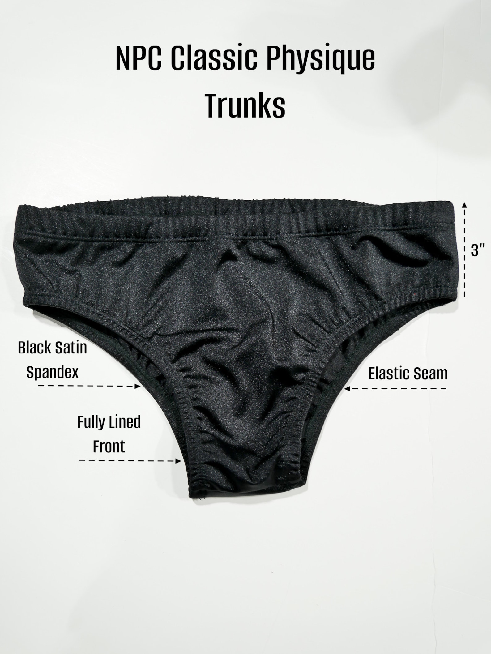 NPC Classic Physique Posing Trunks: Satin or Metallic Spandex - Etsy