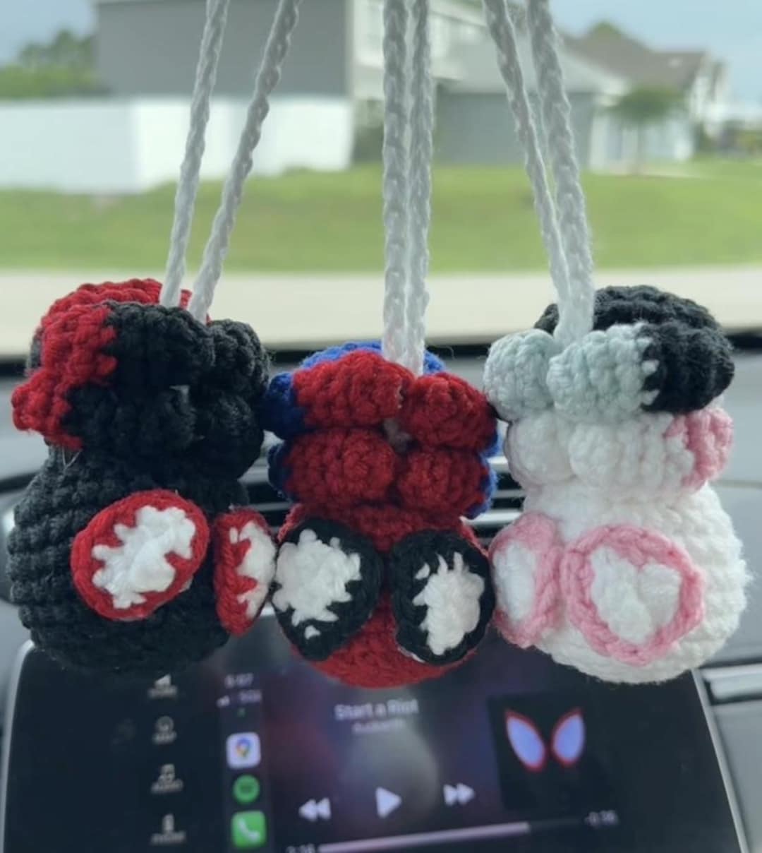Spiderman Crochet Car Hanger - Etsy