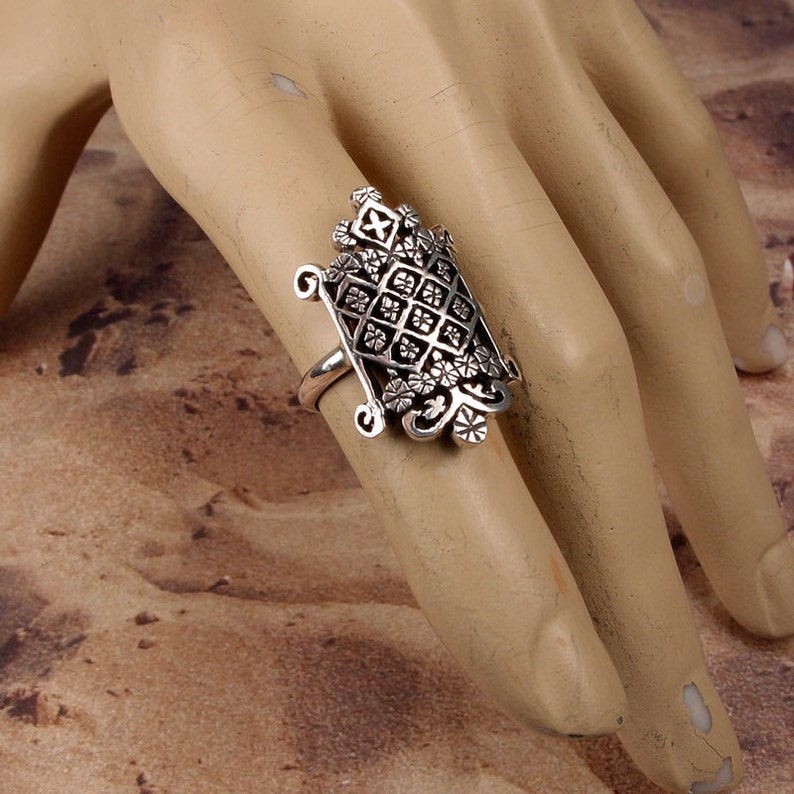 OGOUN RING Voodoo Vodou Loa Lwa Veve in 925 Sterling Silver - Etsy
