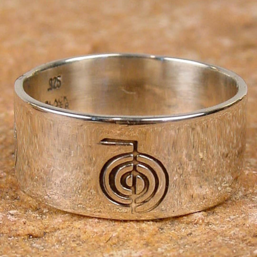REIKI ENERGY - Symbol Sterling Silver Ring - Made to Order in Your Size ...
